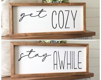 Get Cozy Sign | Etsy