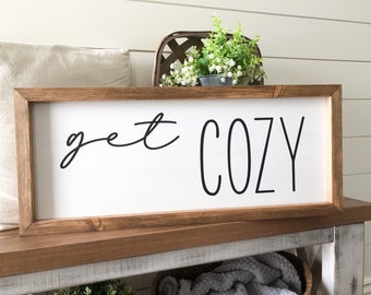 Get Cozy Sign | Etsy