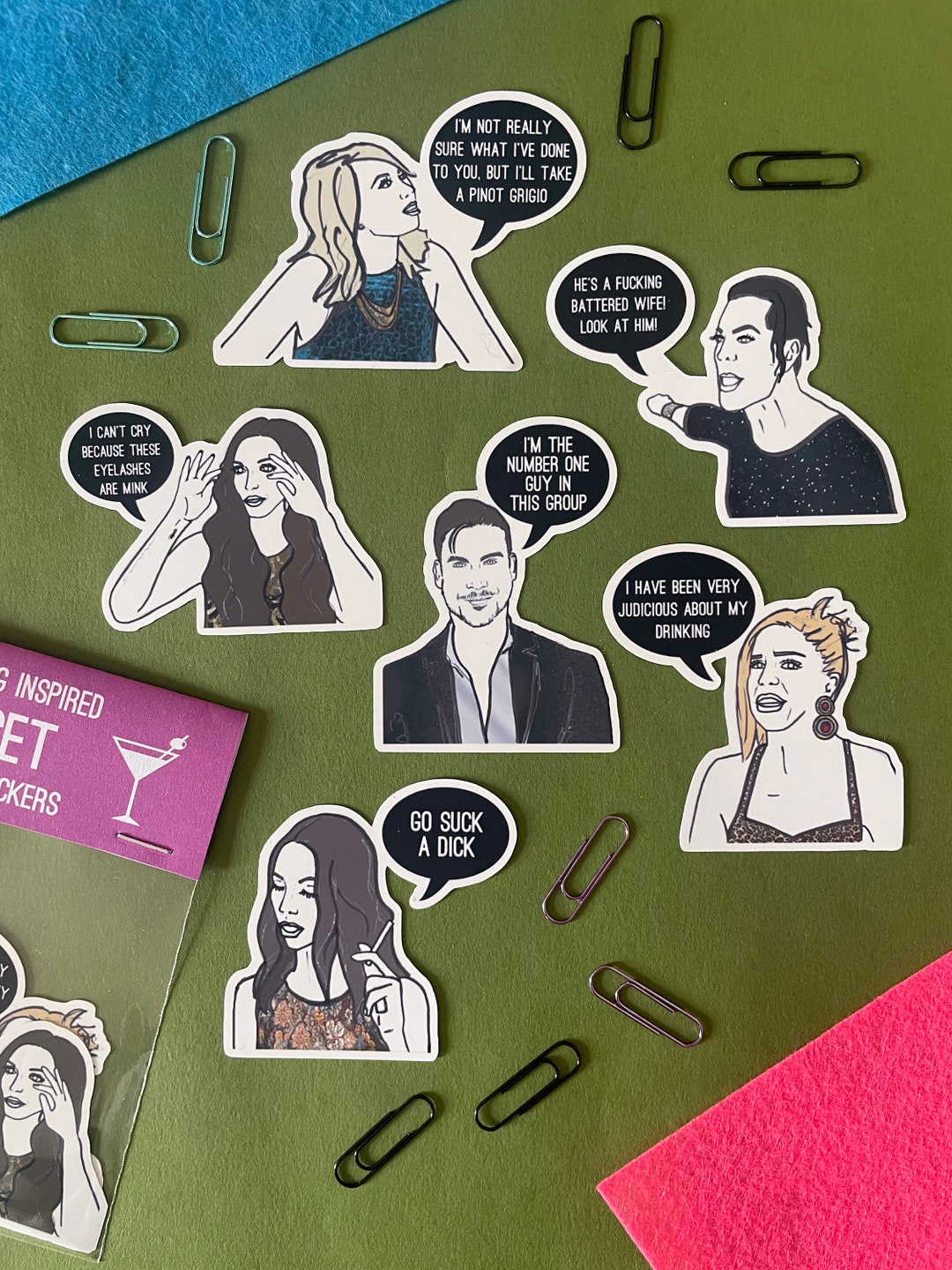 Vanderpump Rules OG Inspired Sticker Set | Set of 6 Reality Tv Themed ...
