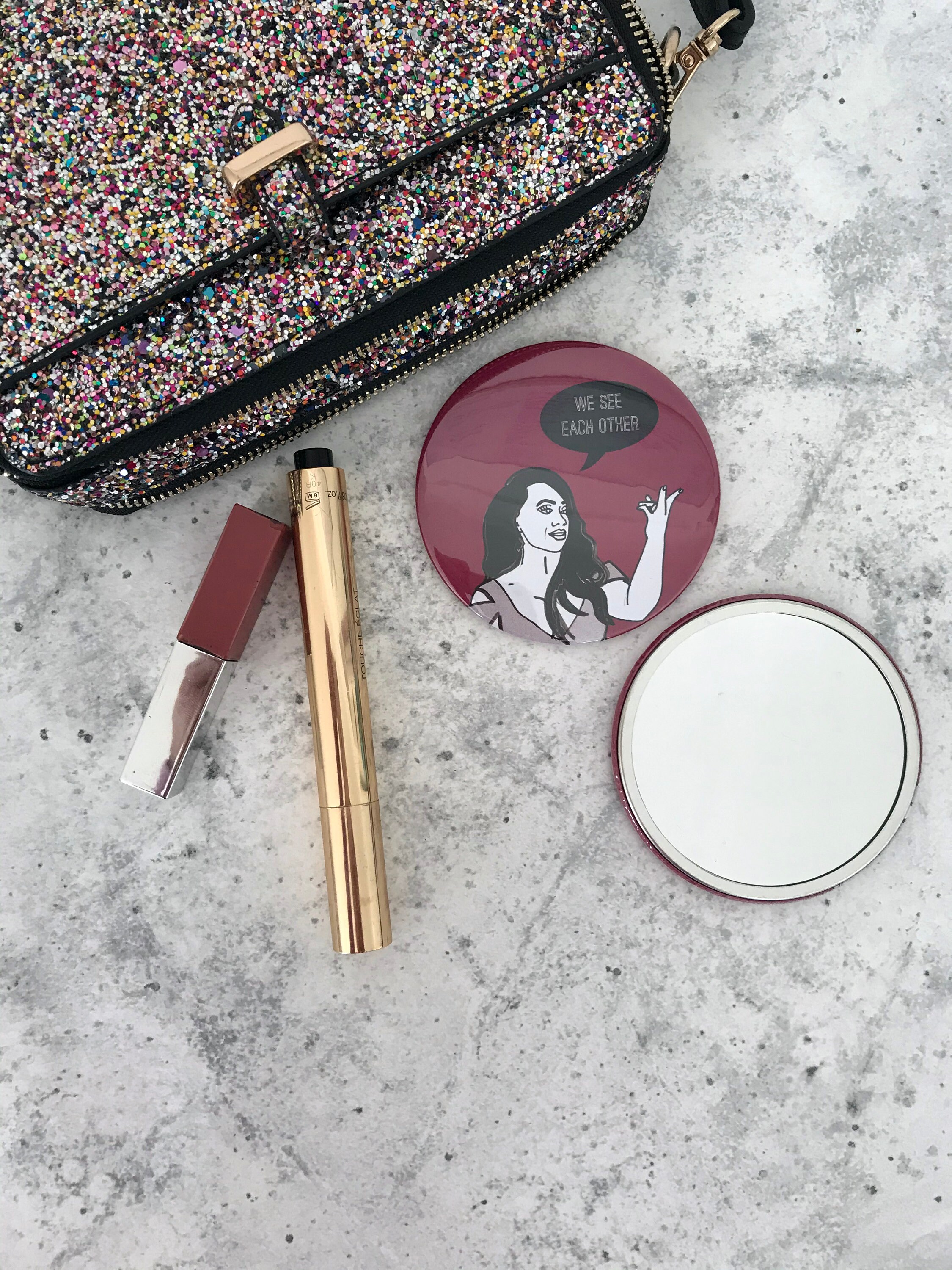 Illustrated Pocket Mirror inspired by Kandi from the Real | Etsy