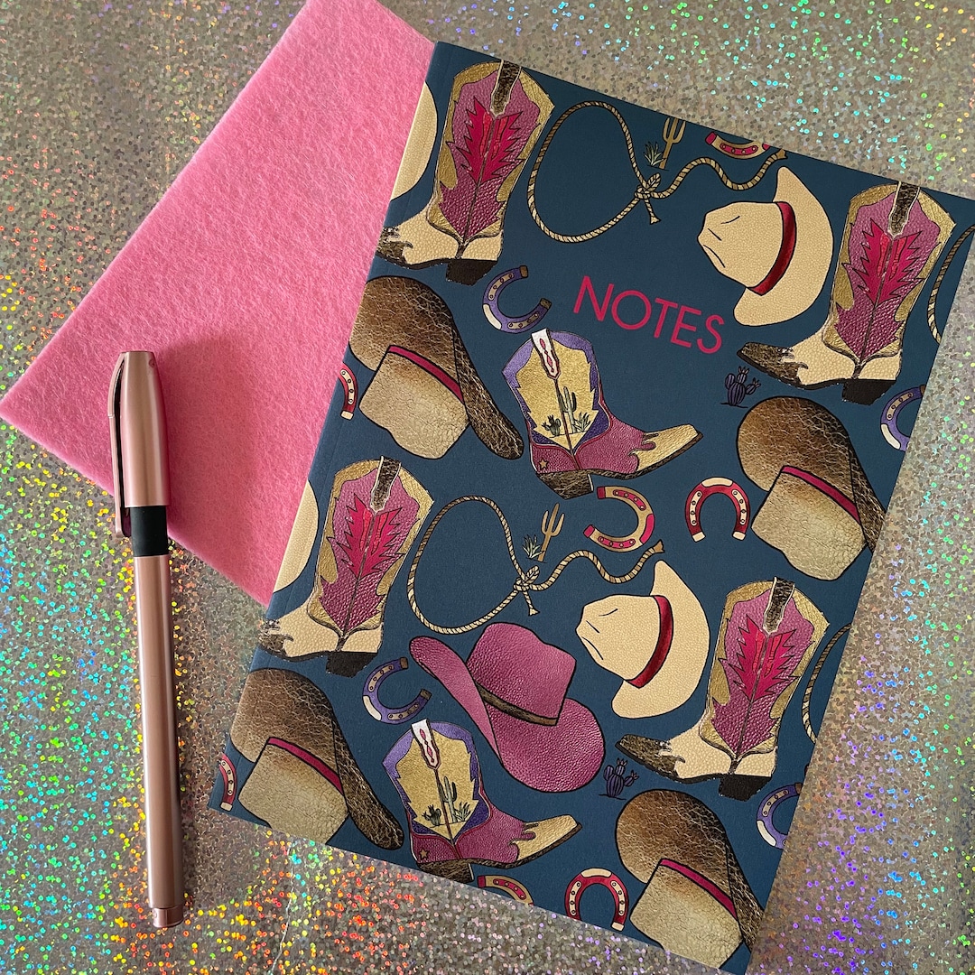 Rodeo Cowgirl Notebook A5 Western Style Lined Notebook - Etsy