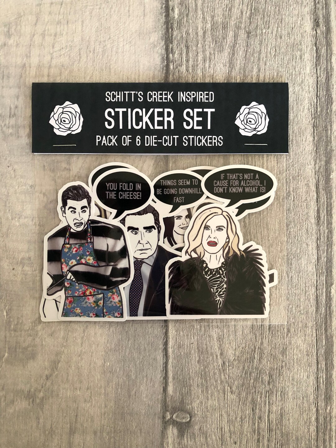 Schitt's Creek Inspired Sticker Pack | Set of 6 Tv Themed Die-cut ...