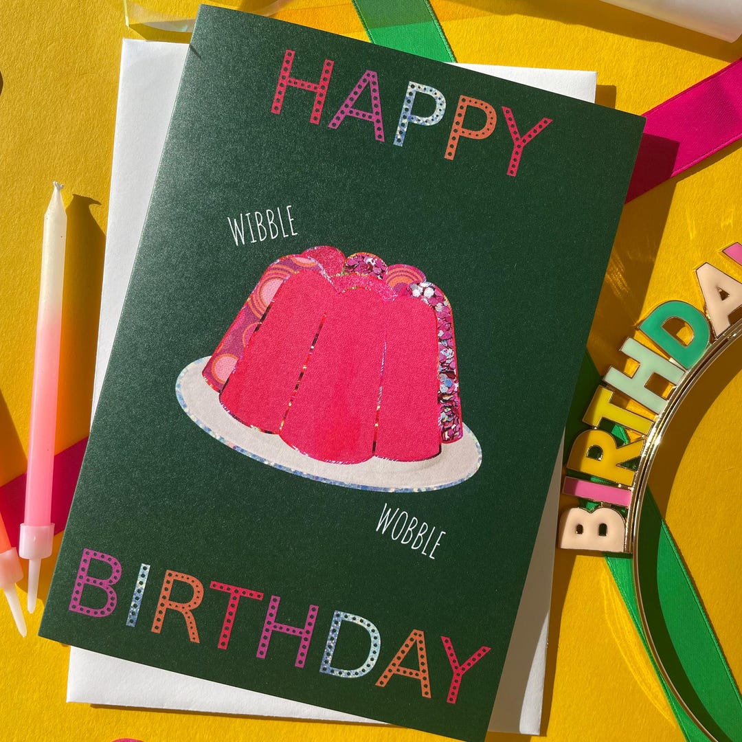Happy Birthday Jelly Card: Fun Quirky Birthday Wishes - Etsy