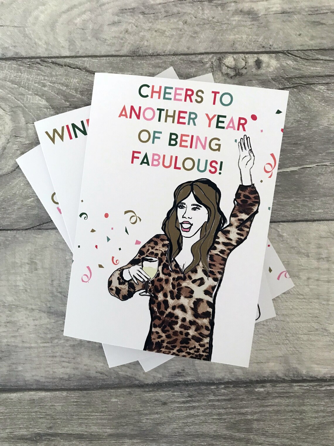 Cheers to another year of being fabulous fun colourful | Etsy