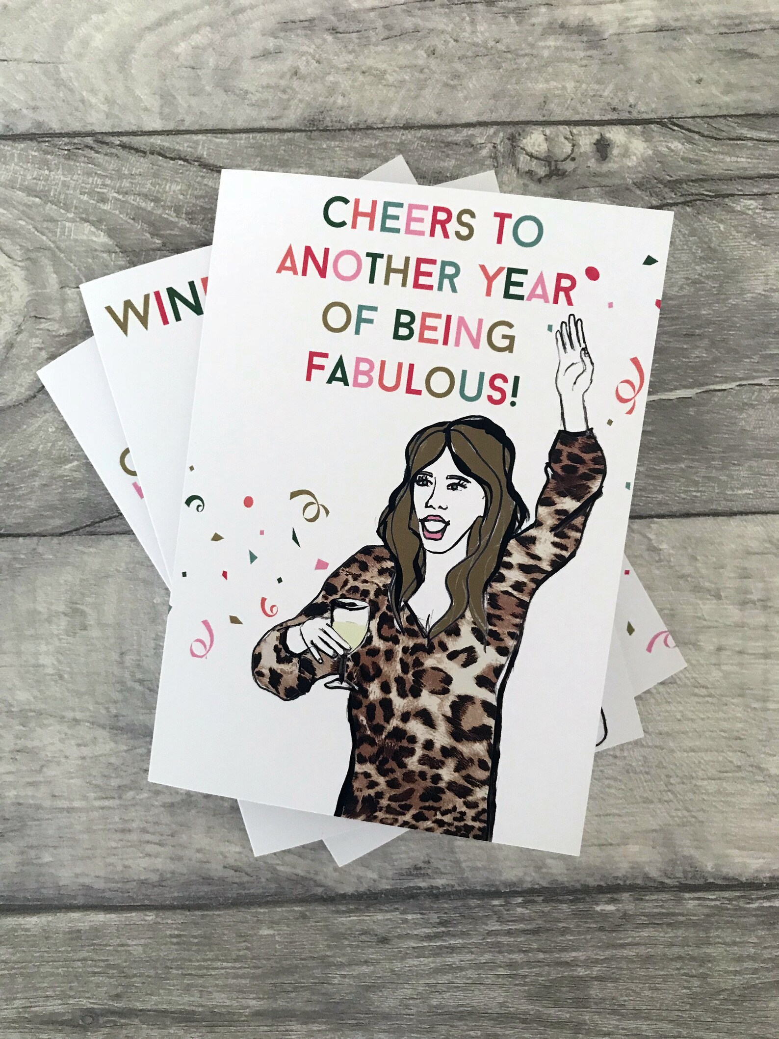 Cheers to another year of being fabulous fun colourful | Etsy