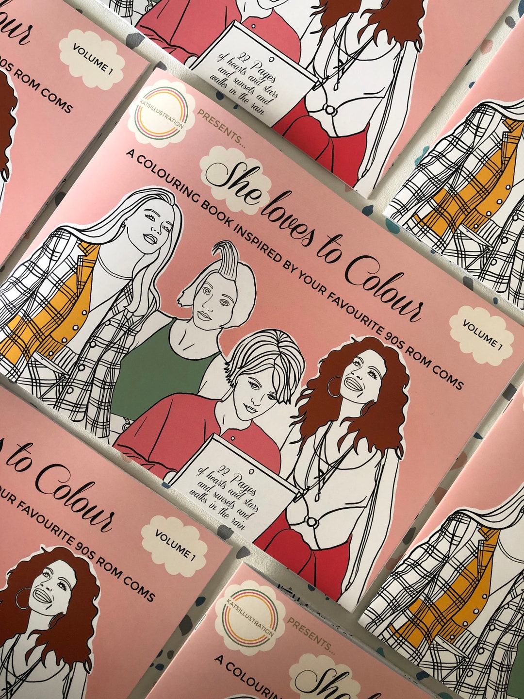 She Loves to Colour- a 90's Rom Com Inspired Colouring Book- 22 Pages ...