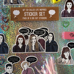My So-called Life Inspired Sticker Pack | Set of 6 90s Tv Themed Die ...