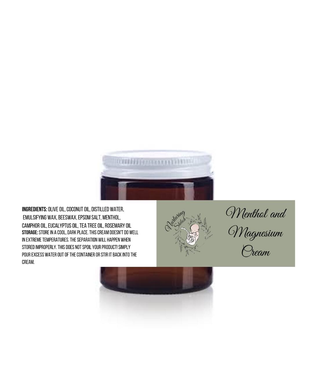 Menthol and Magnesium Muscle Cream - Etsy