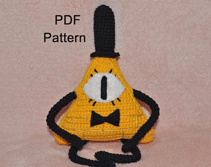 Gravity Falls Crochet Bill Cipher Toy , Amigurumi Plush, Complete With ...