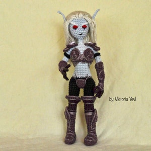 Dark Lady Toy, Amigurumi, Queen of the Elfs, Shadow Lands, Lady ...