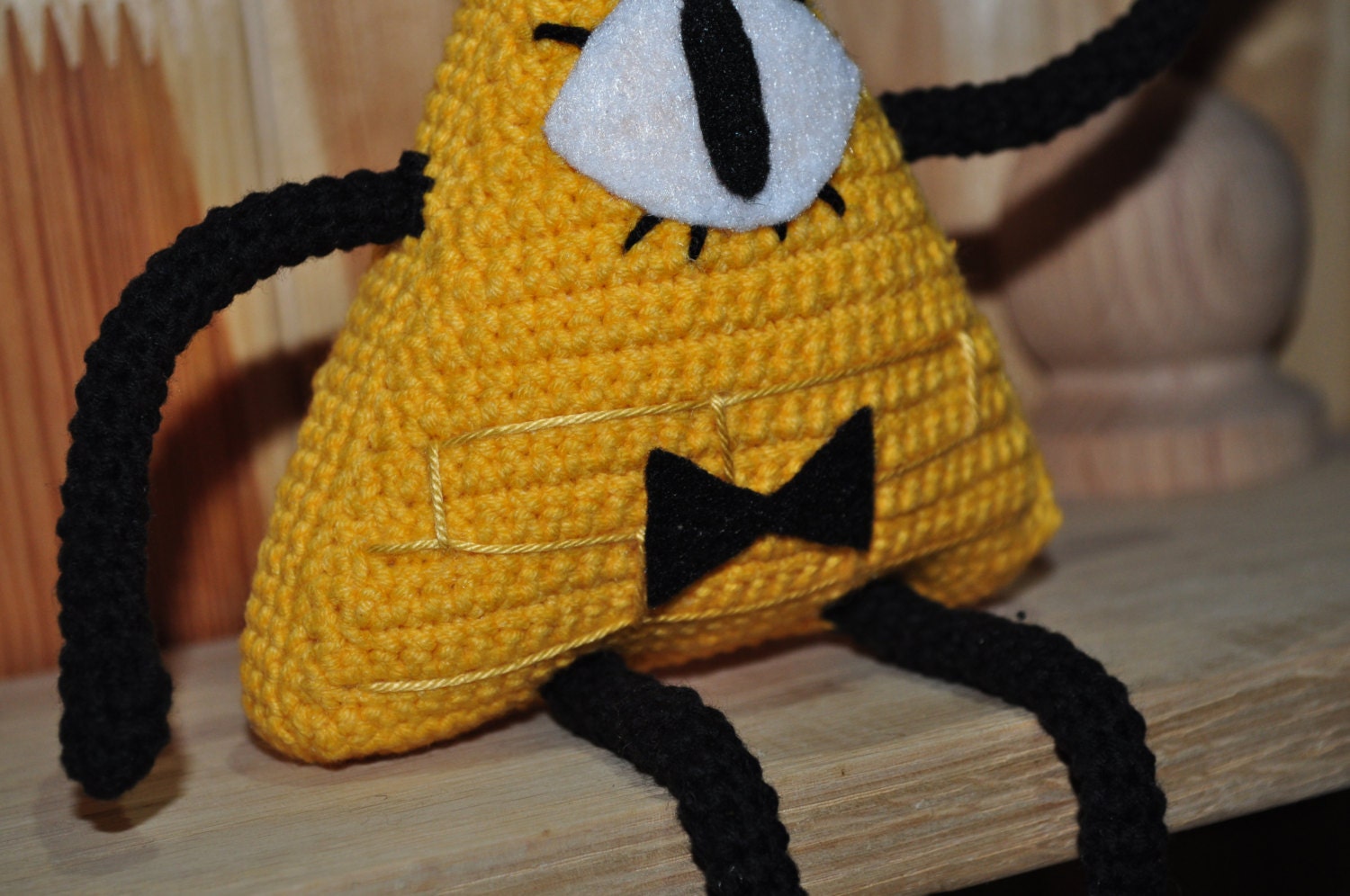 Evil Triangle or Just Bill Toy, Crochet Plush Amigurumi, Gift for Geek ...