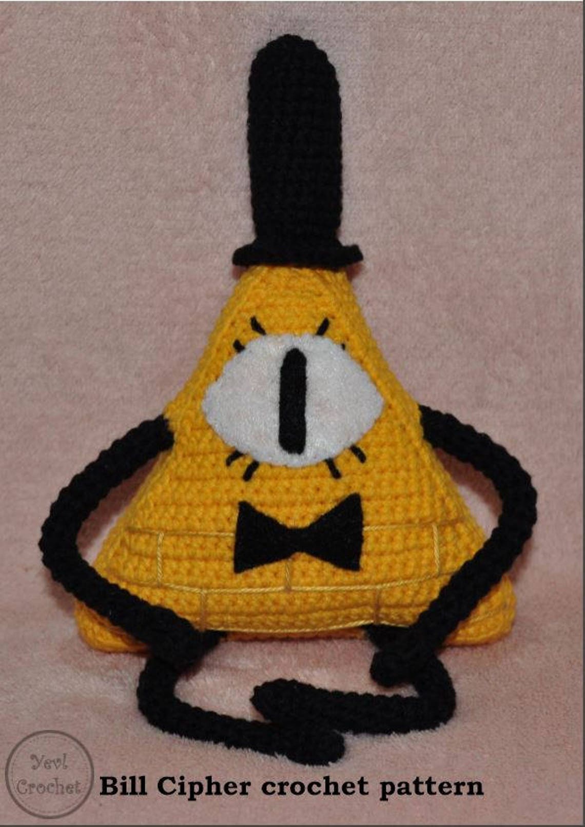 Pattern Bill Cipher from Gravity Falls crochet Bill Cipher PDF | Etsy