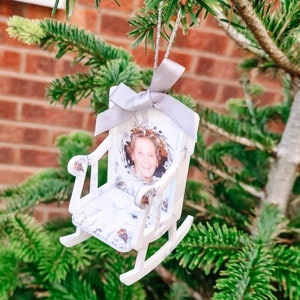 Rocking Chair Memorial Ornament for Christmas Tree, Christmas in Heaven ...