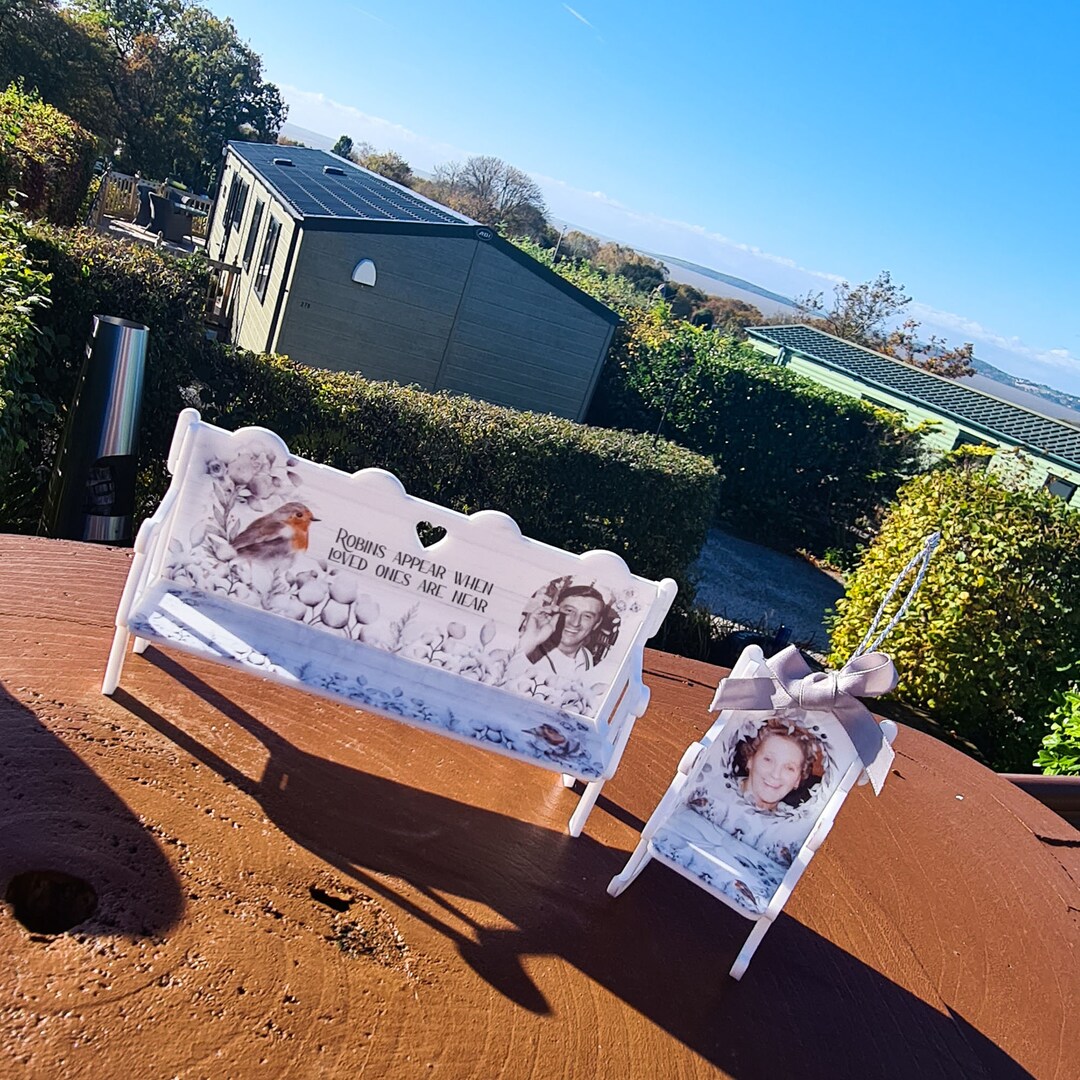 Fathers Day Memorial Ornament - Memorial Bench Ornament - in Loving ...