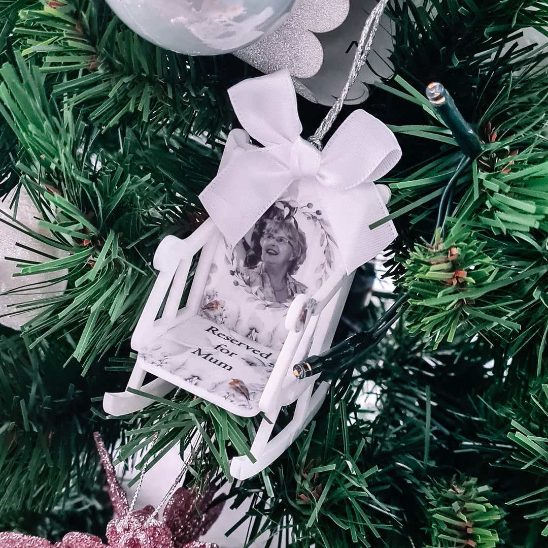 Rocking Chair Memorial Ornament for Christmas Tree, Christmas in Heaven ...