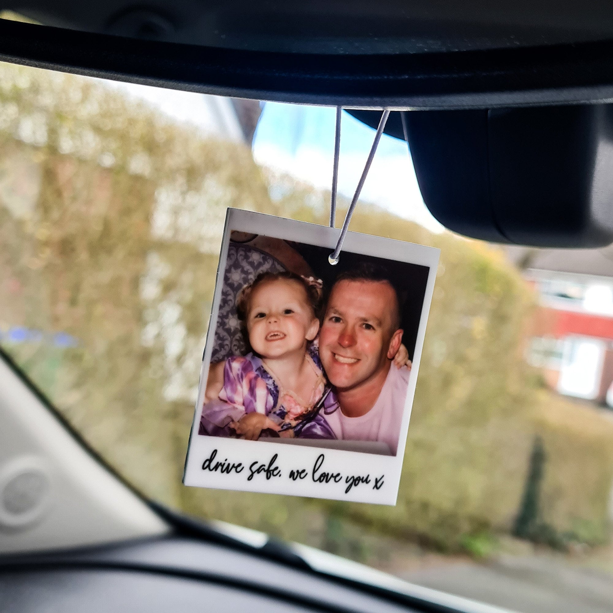 Personalized Drive Safe Car Sign: Polaroid Photo Frame Plaque - Etsy UK