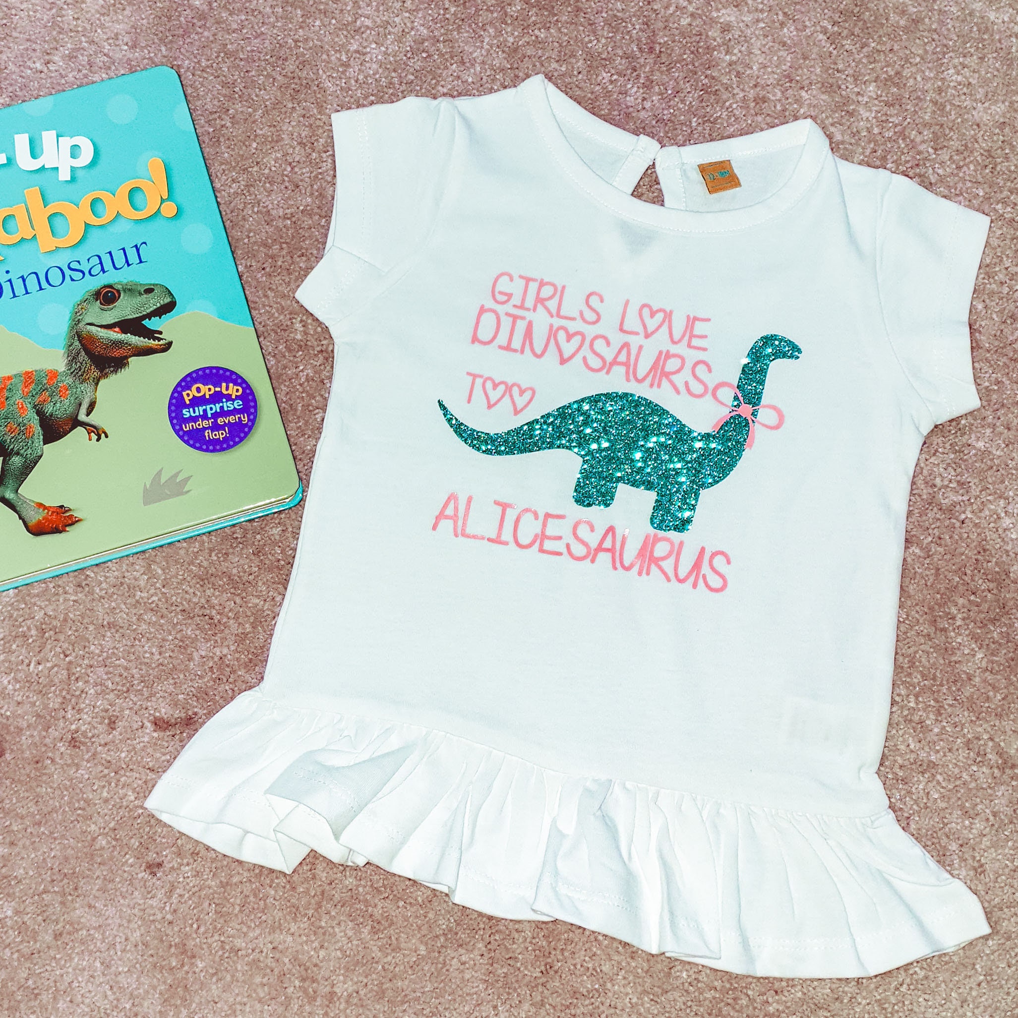 Girls Love Dinosaurs Too T Shirt for Kids Dino T Shirt for Girls Dinosaur Birthday Top Etsy