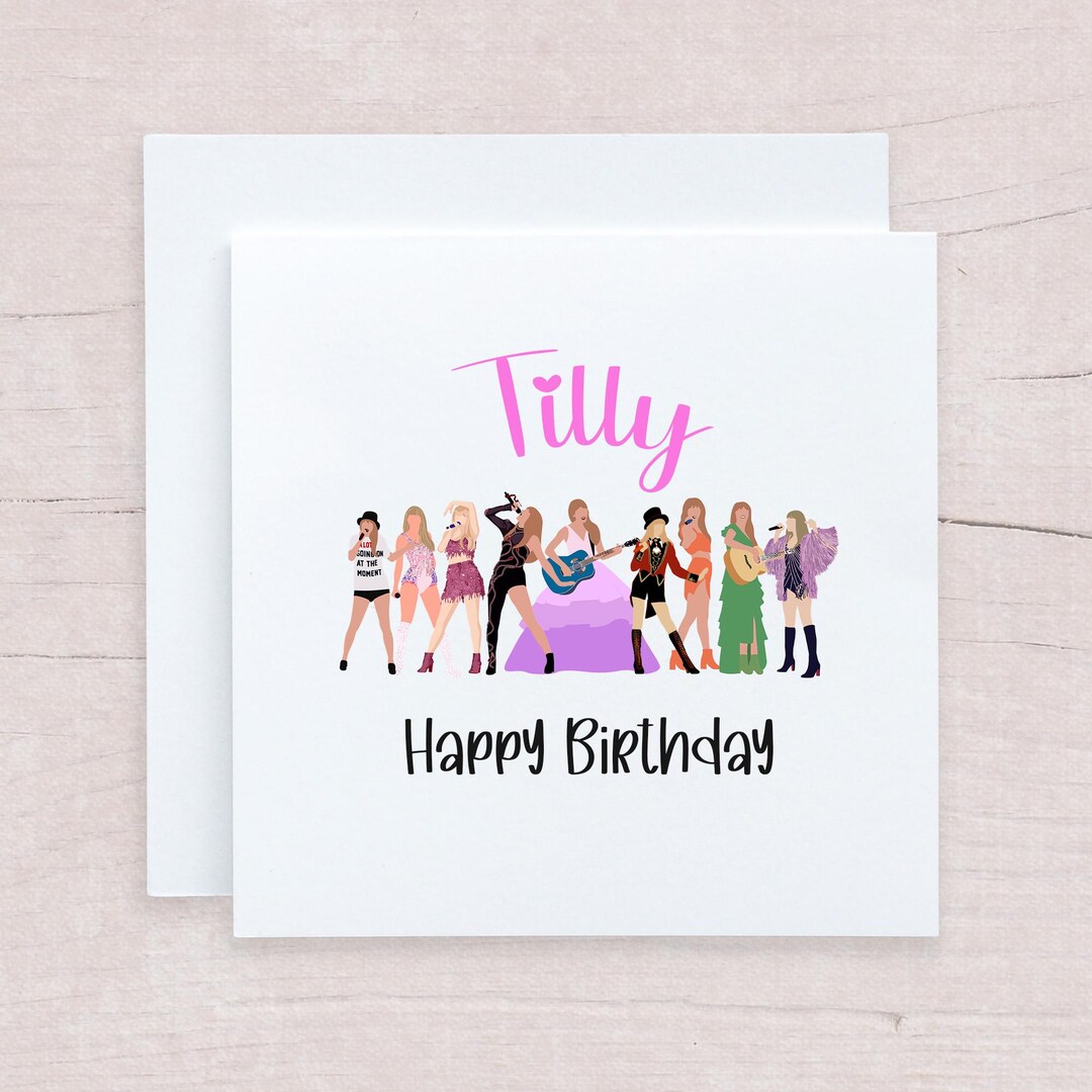 Personalised Taylor Swift Eras Birthday Card: Swiftie Fan Gift - Etsy