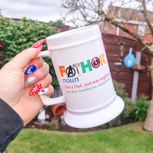 Fathor Personalised Mug for Fathers Day Mug for Dad Mug for Thor Fans ...