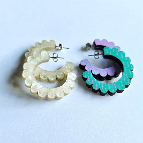 Plastic Hoop Earrings - Etsy