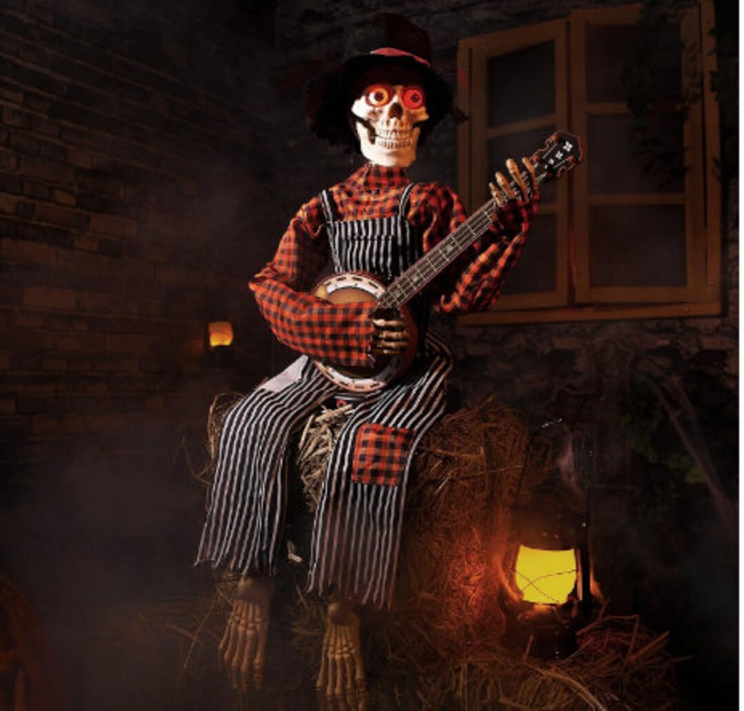 Halloween Animatronics Banjo Skeletons Animated Skeleton - Etsy