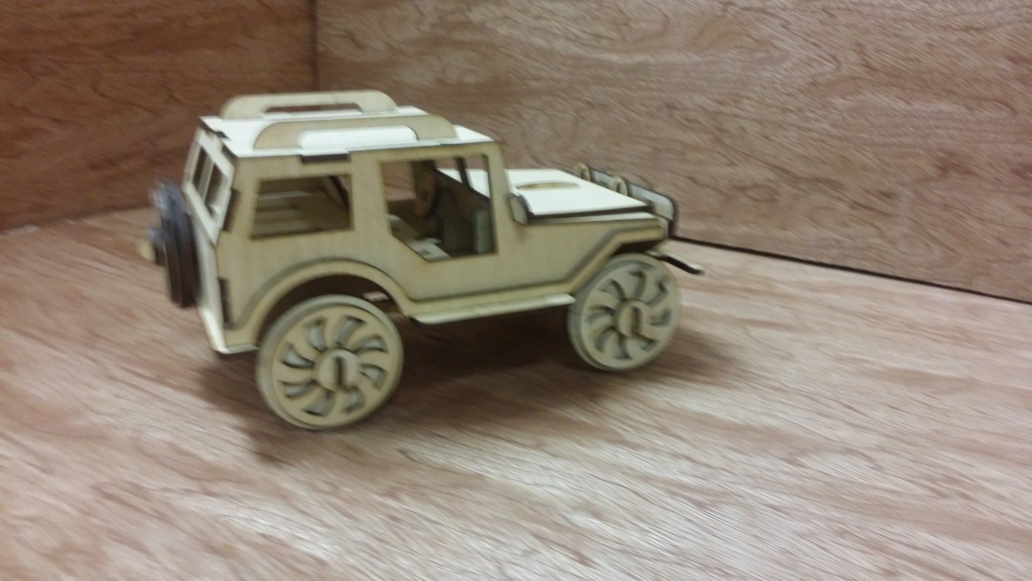 Laser Cut Wooden Model Kit Jeep Ages 8+. Customization Available! FREE ...