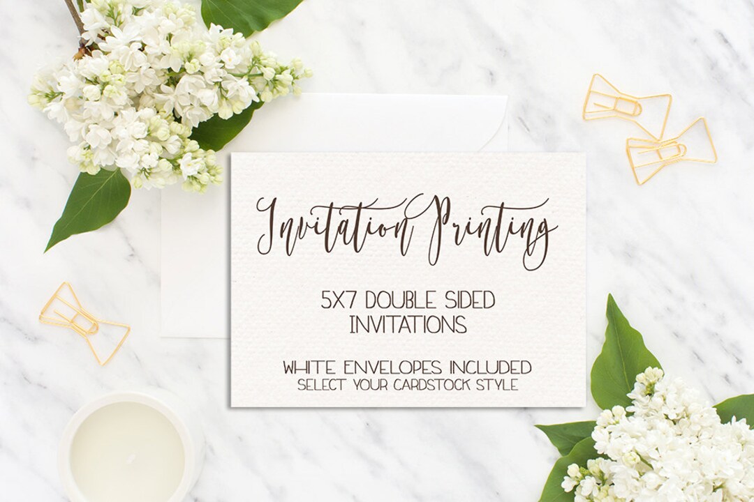 Invitation Printing Service // Printed Invitations // Quality - Etsy