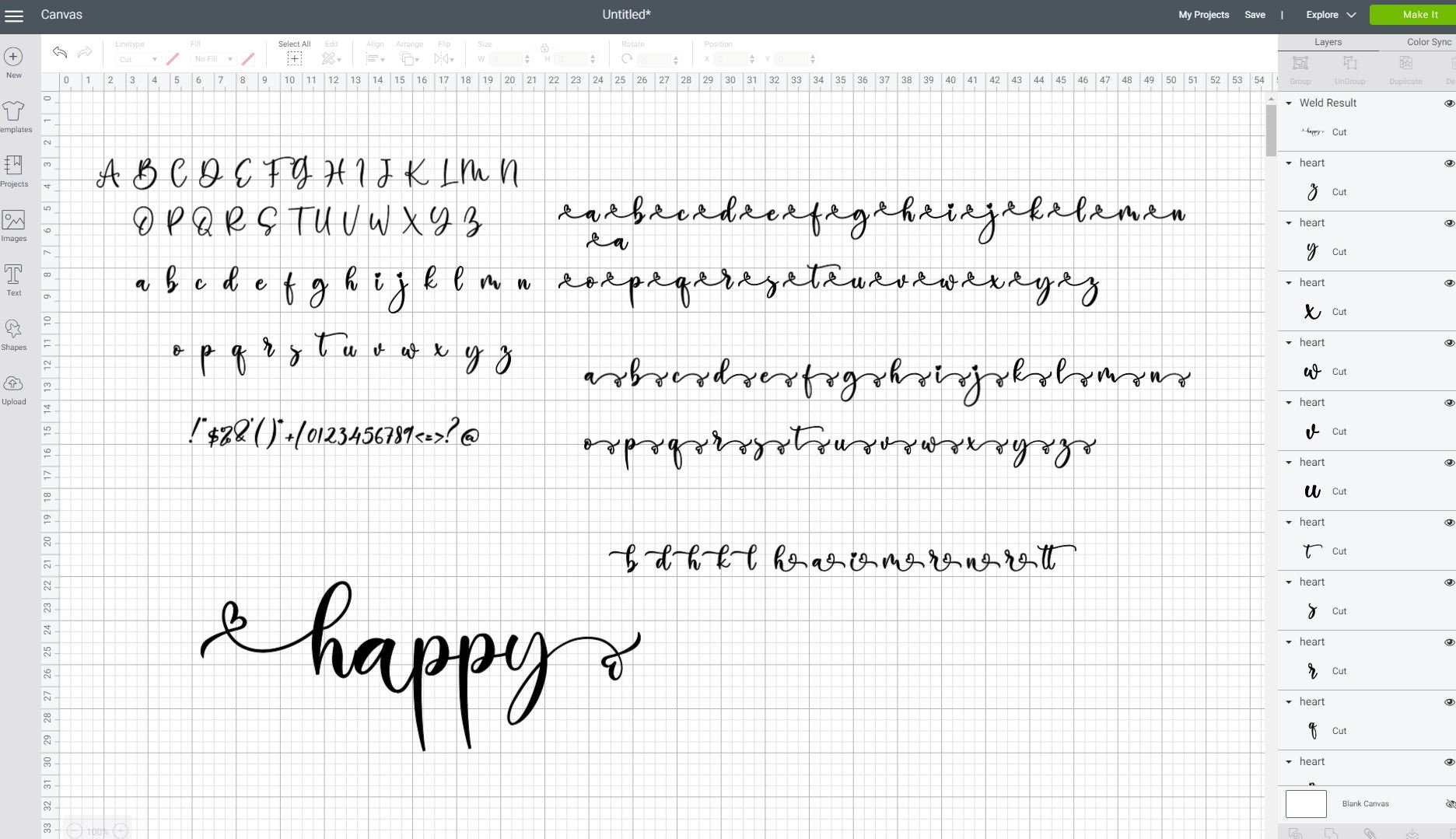 Hearts Swirly Font Swash Font Wedding Font Heart Connected - Etsy