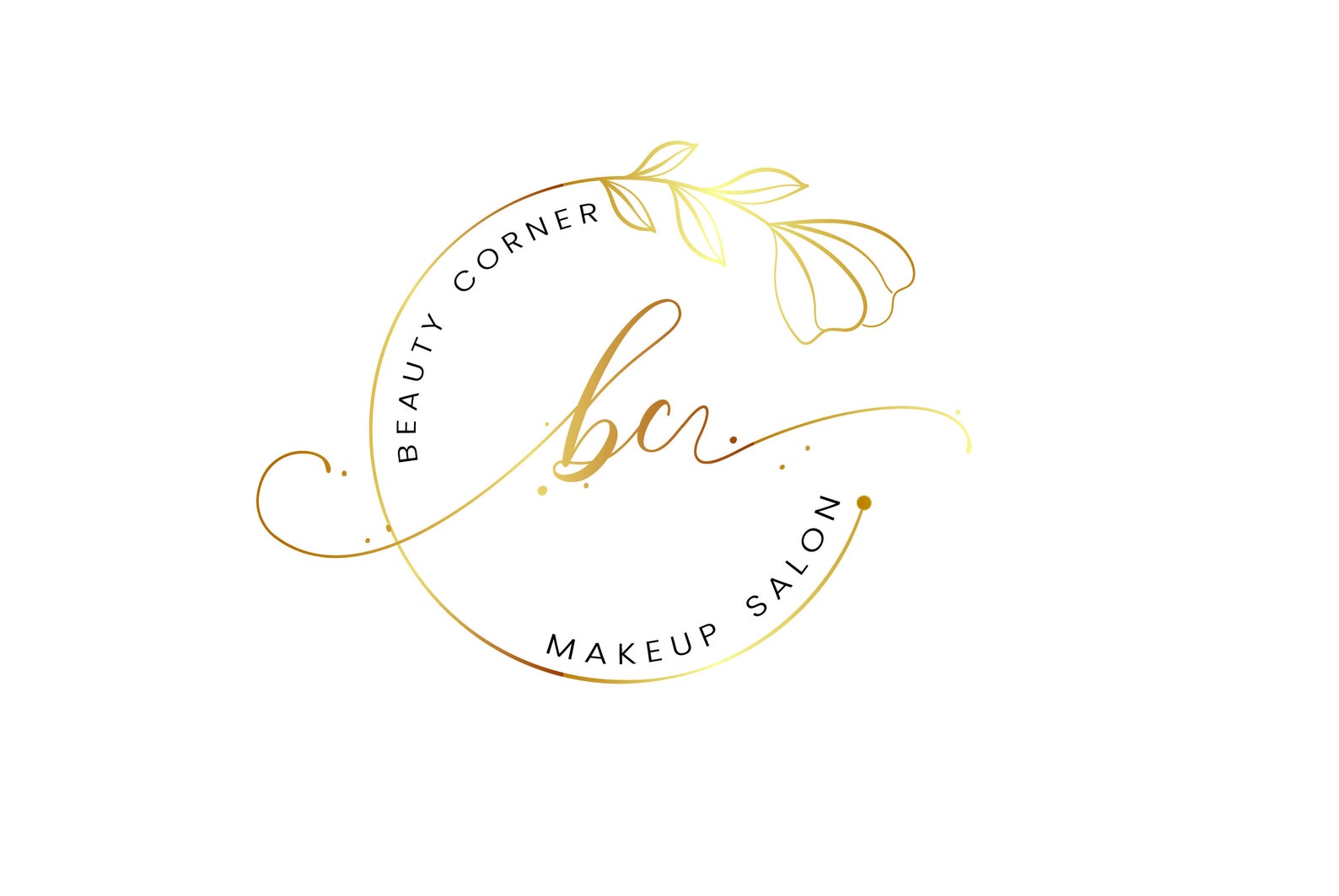 Premade Circle Logo Metallic Gold Logo Business Logo - Etsy