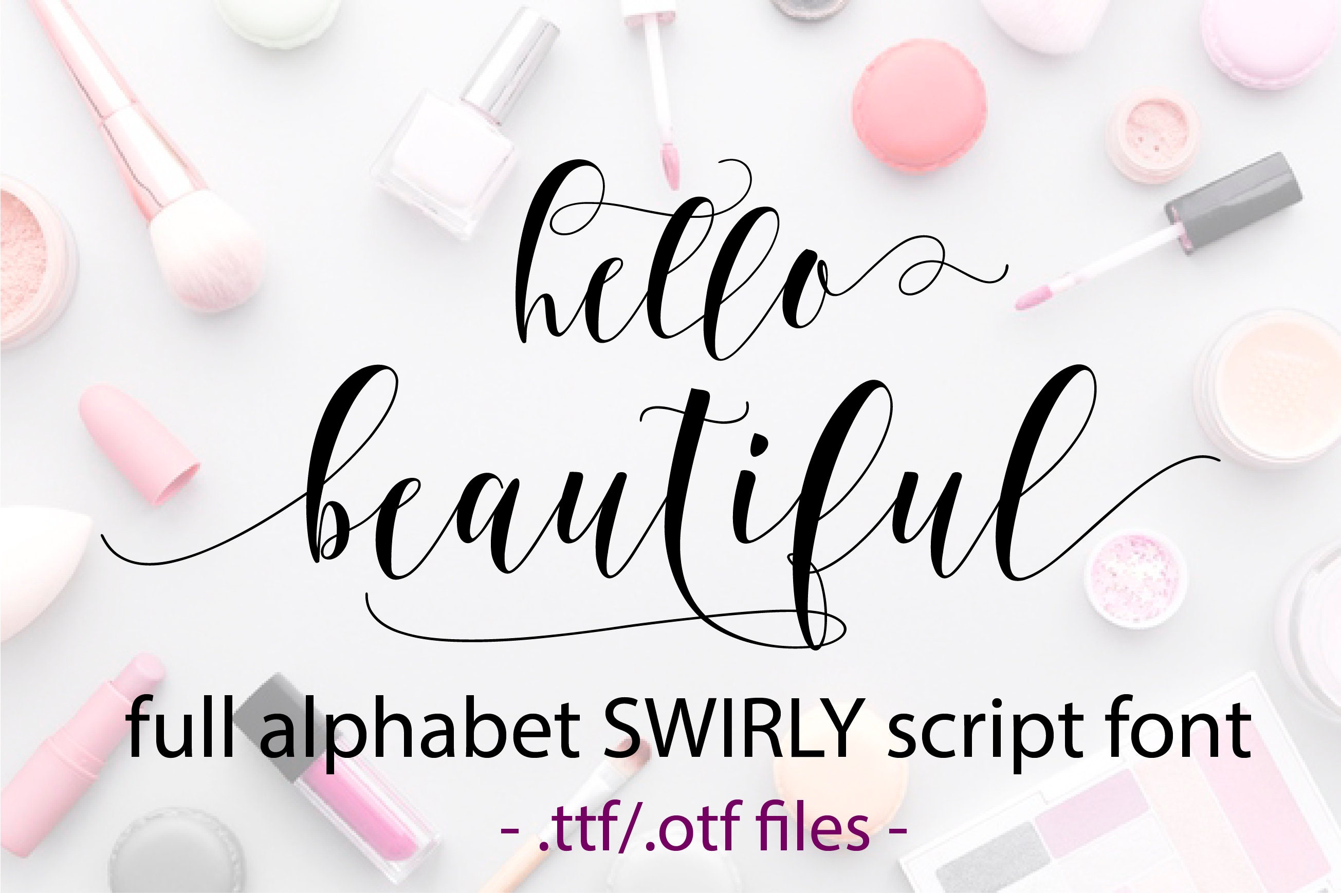 Swirly Fonts Font Bundle Valentines Day Fonts Fancy Fonts - Etsy