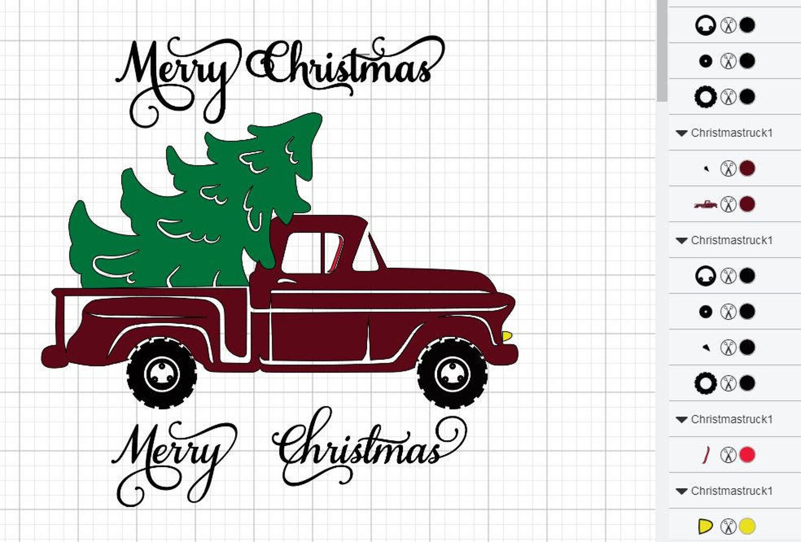 Christmas Truck SVG File Cricut File Silhuettes File Svg Dxf - Etsy