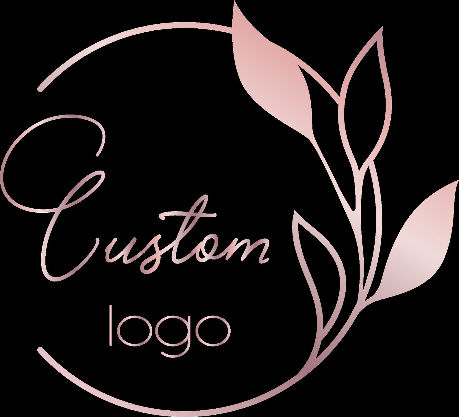 Modern Custom Logo Rose Gold Logo Business Logo Branding - Etsy