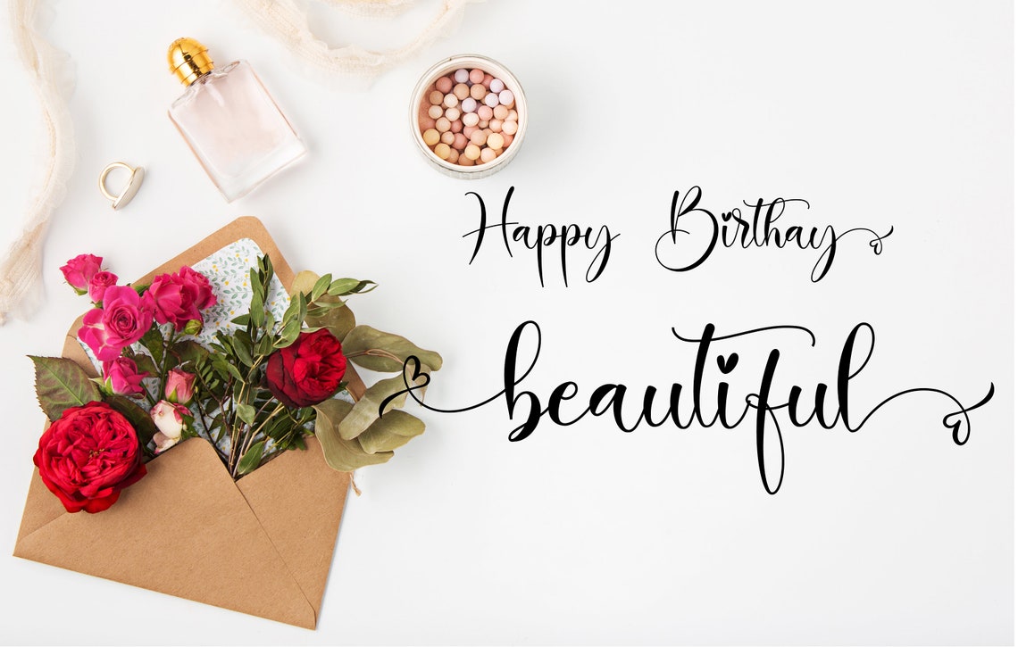 Hearts Swirly Font Swash Font Wedding Font Heart Connected | Etsy