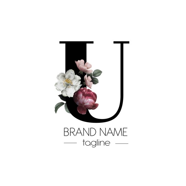 Floral Letter Logo - Etsy