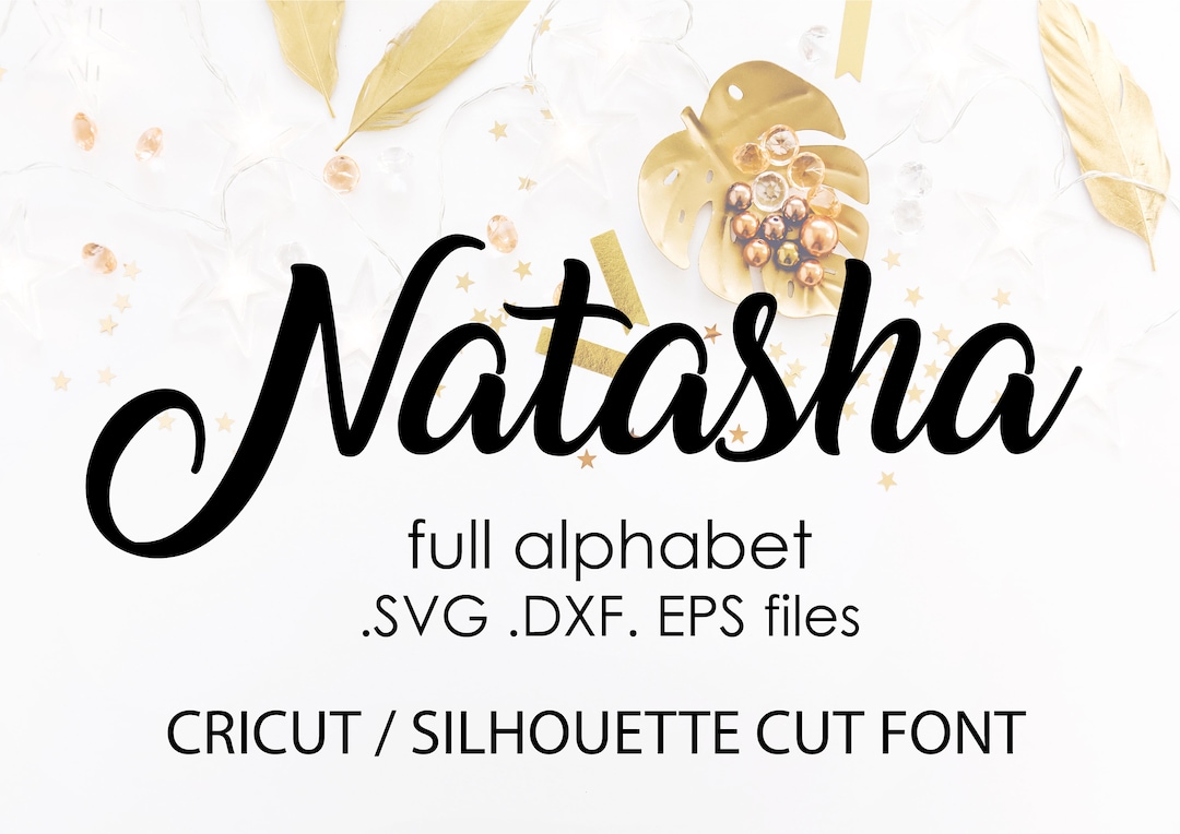 Swirly Cursive Font: Natasha Alphabet Cut File (SVG/DXF/EPS) - Etsy