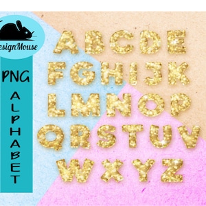 Full ALPHABET PNG Gold Glitter BUNDLE Alphabet Clipart Alpha Pack ...