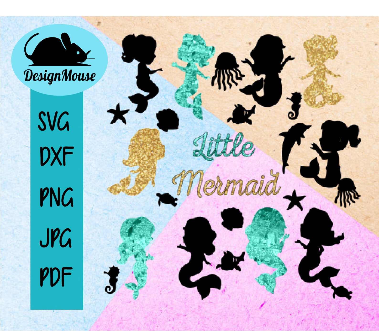Little Mermaid Cricut Svg Png Jpg Pdf Eps Dxf Printable Iron - Etsy UK