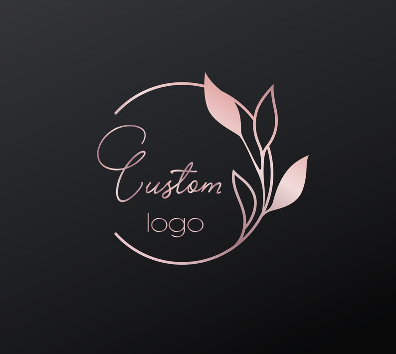 Modern Custom Logo Rose Gold Logo Business Logo Branding - Etsy