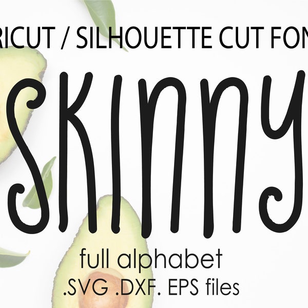 Skinny Font - Etsy