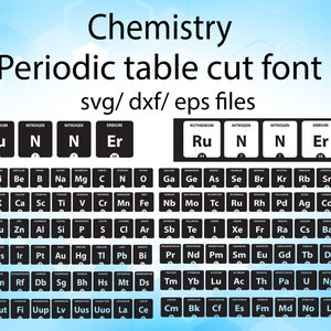 Periodic Table SVG File Cricut File Cutfile Silhuettes File Svg Dxf Eps ...