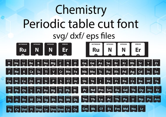 Periodic Table SVG File Cricut File Cutfile Silhuettes File - Etsy UK