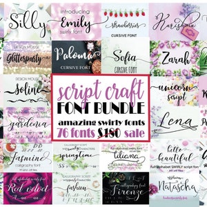 Mega Font Bundle, Valentines Day Fonts, Christmas Fonts, Font Bundle 76 ...