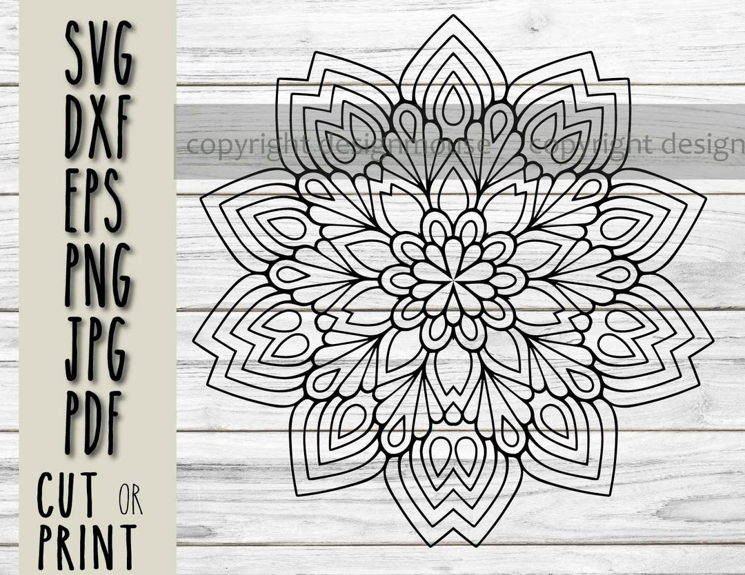 Flower Mandala SVG: Mehndi Style Cut File (digital Download) - Etsy