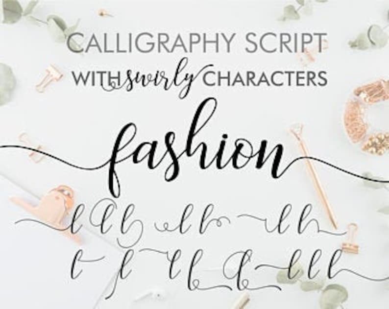 Swirly Cursive Font Bundle: 12 Calligraphy Fonts (digital Download) - Etsy
