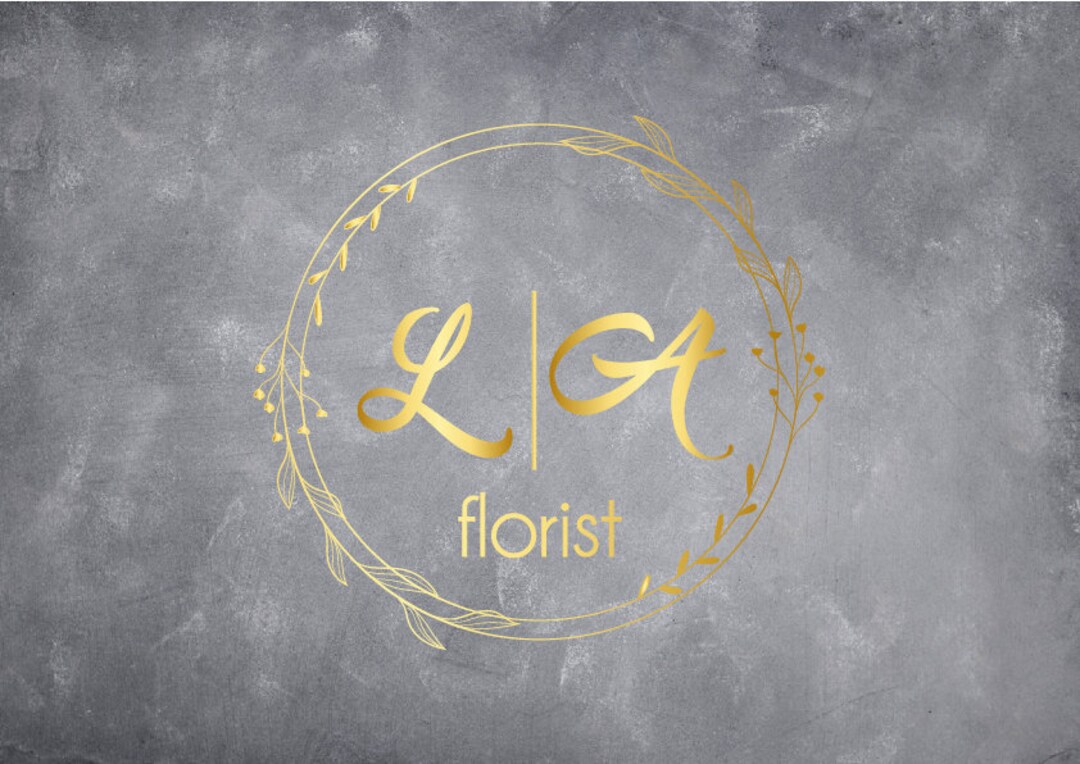 Premade Circle Logo, Gold or Rose Gold Logo, Business Logo, Branding ...