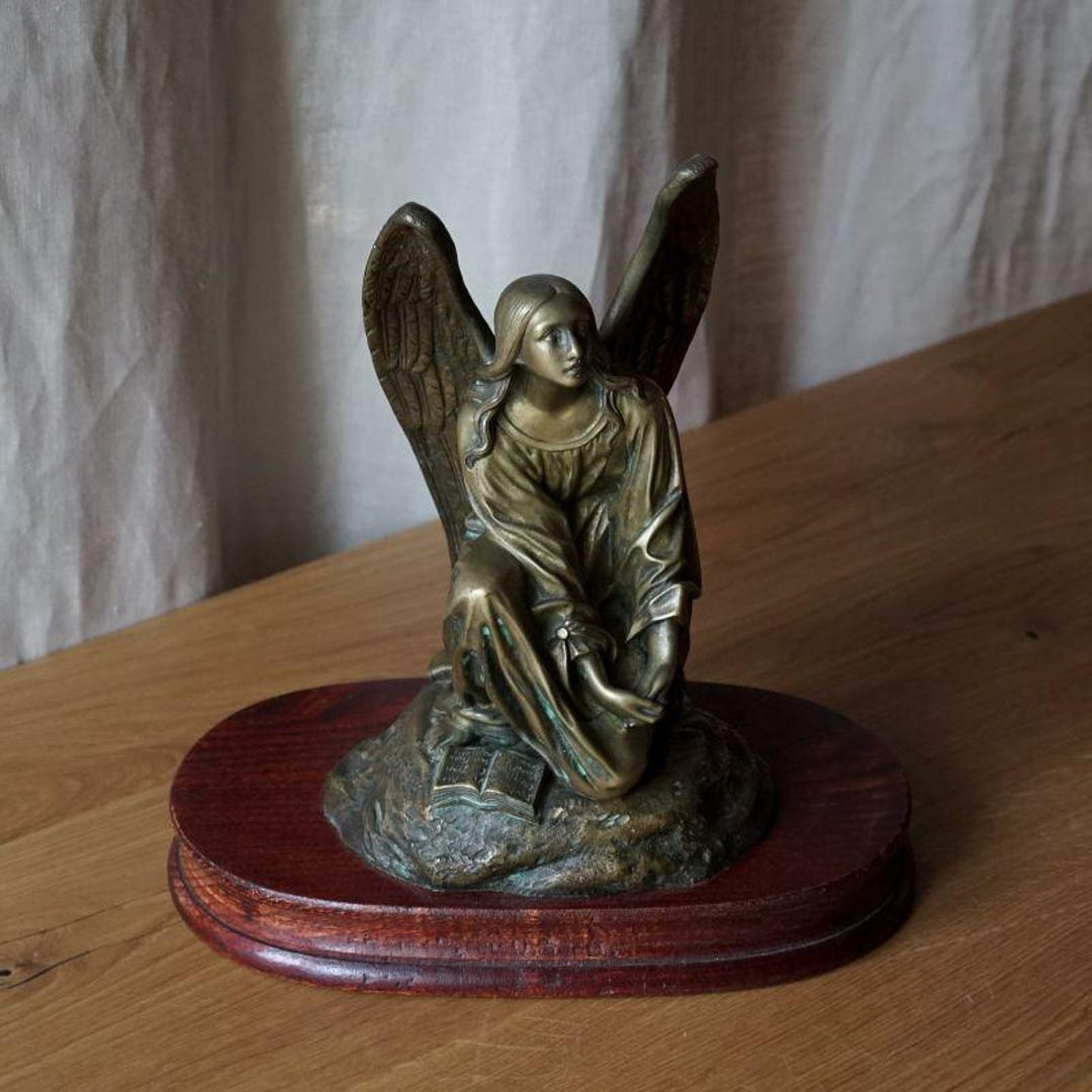Old Antique Ancient Bronze Angel Statuette Signed Théodore Gechter 1796 ...