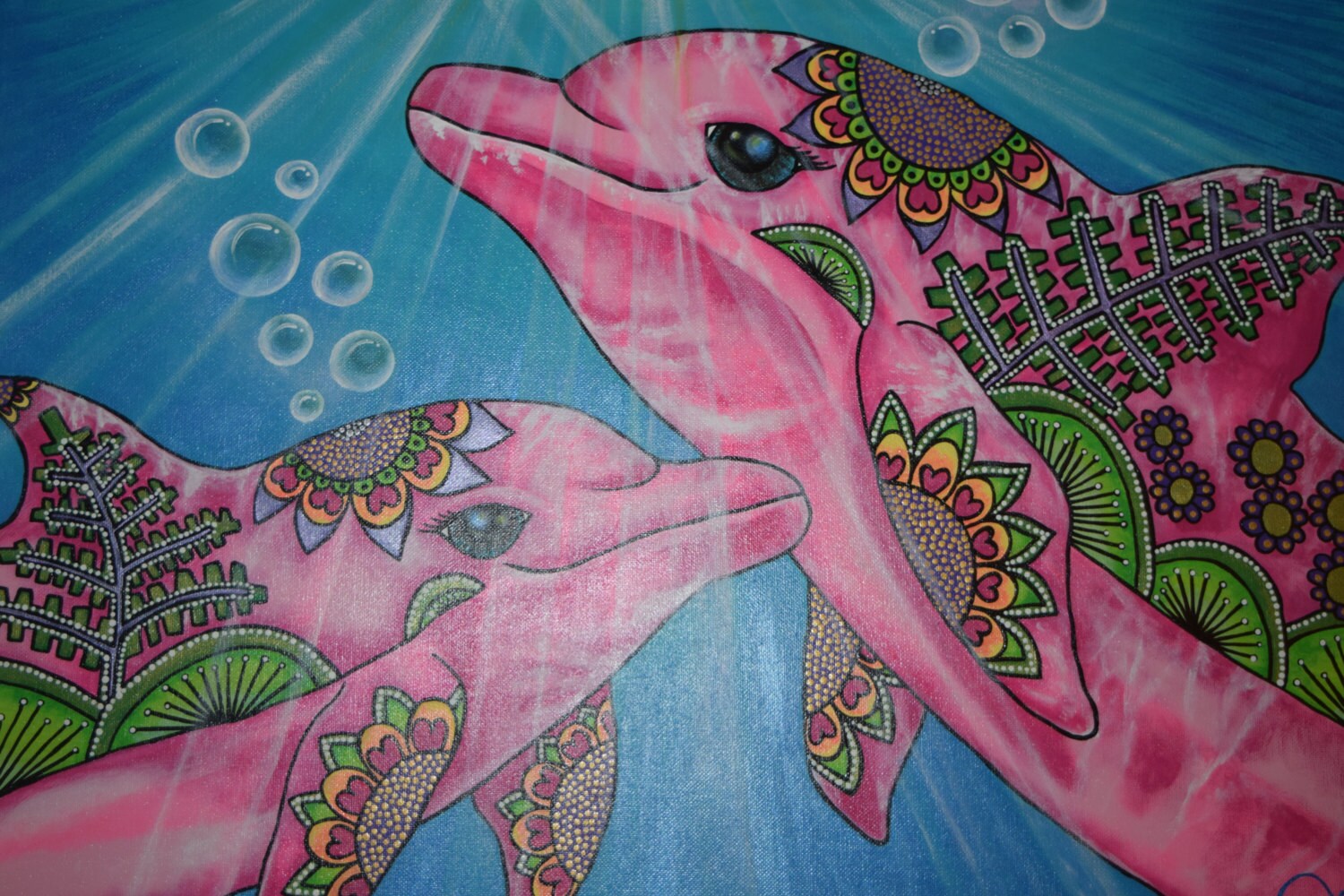 Instant Download PDF Dolphins Zentangle Coloring Page. - Etsy