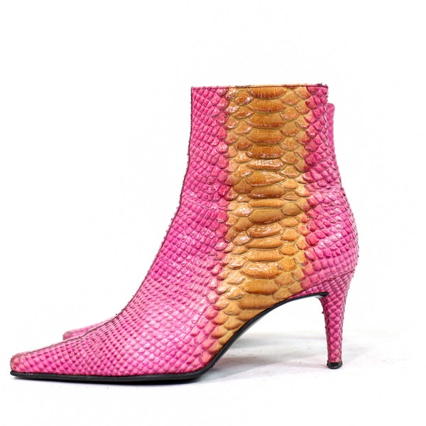 Snake Skin Boots - Etsy