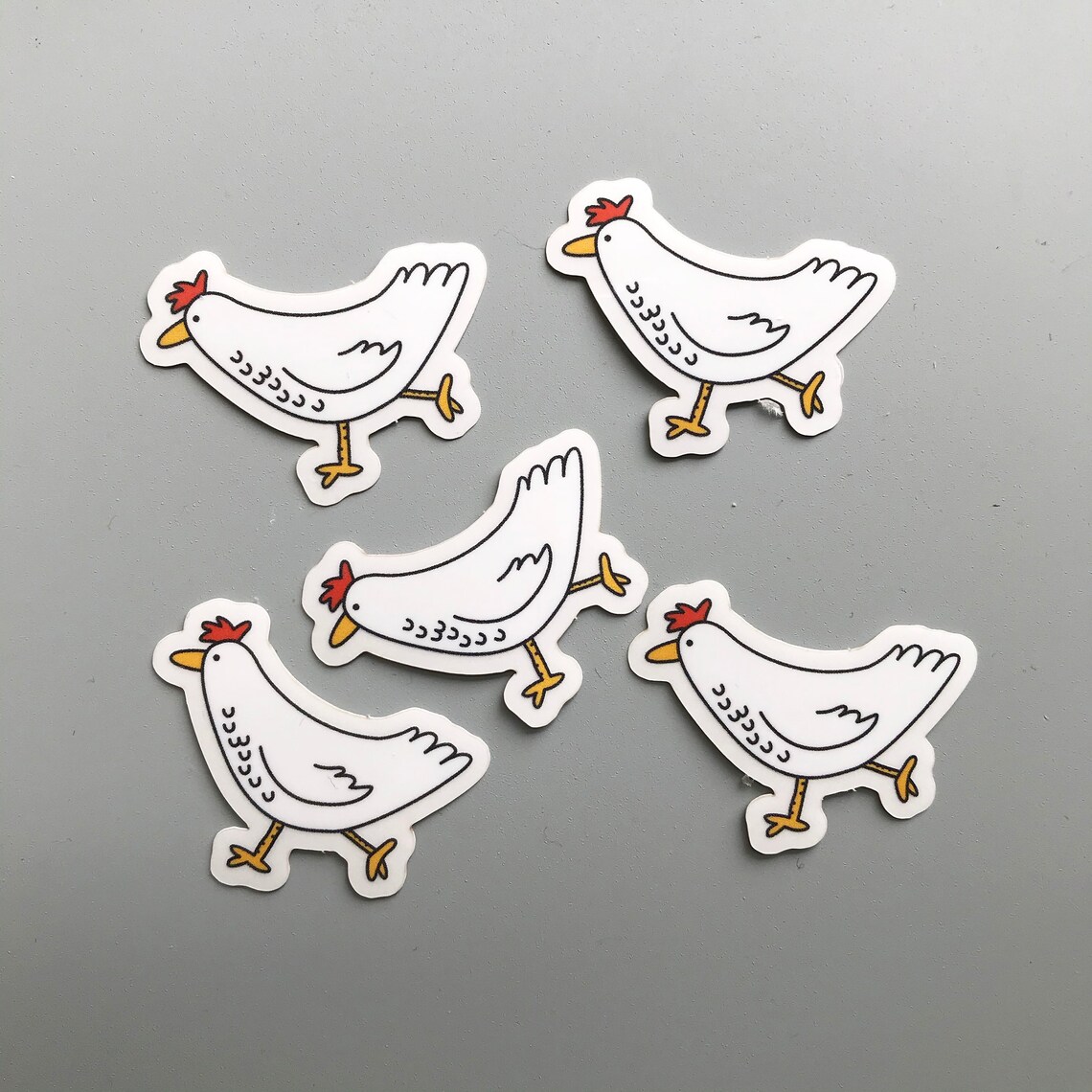 Chickens Sticker Pack Pack of 5 Chicken Stickers Based on - Etsy UK