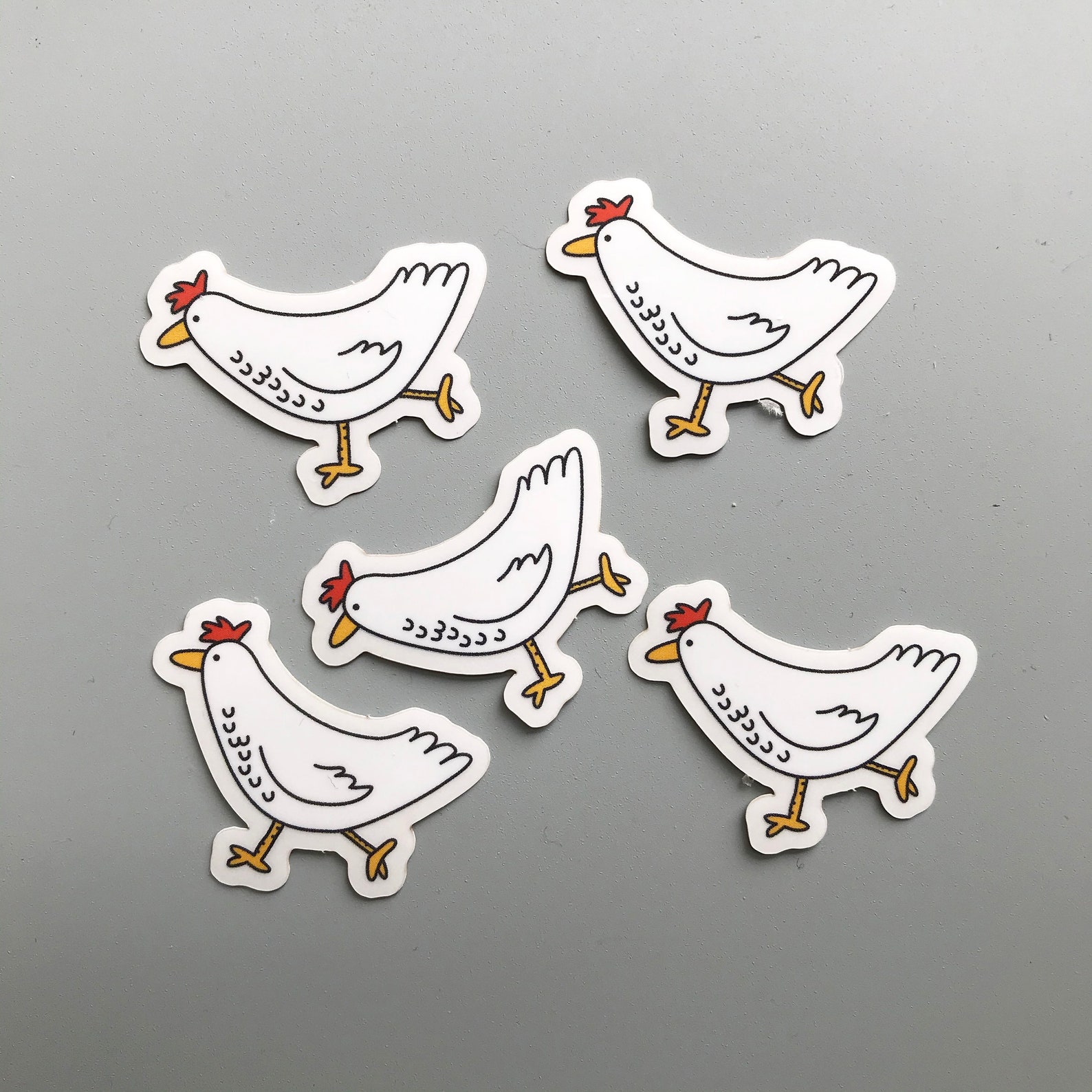 Chickens Sticker Pack Pack of 5 Chicken Stickers Based on - Etsy UK